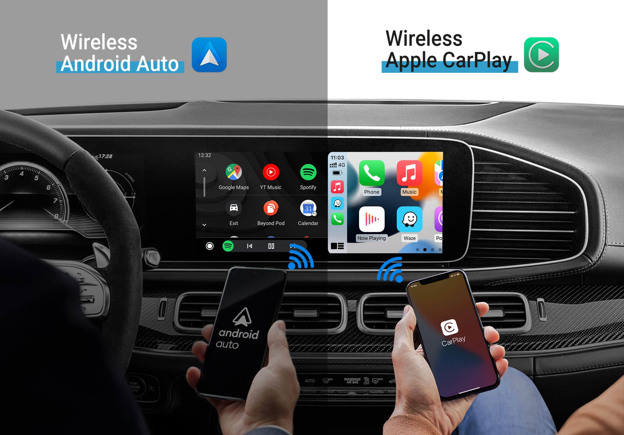 OTTOMOTION ™ CarPlay+Android Auto Link 2 IN 1