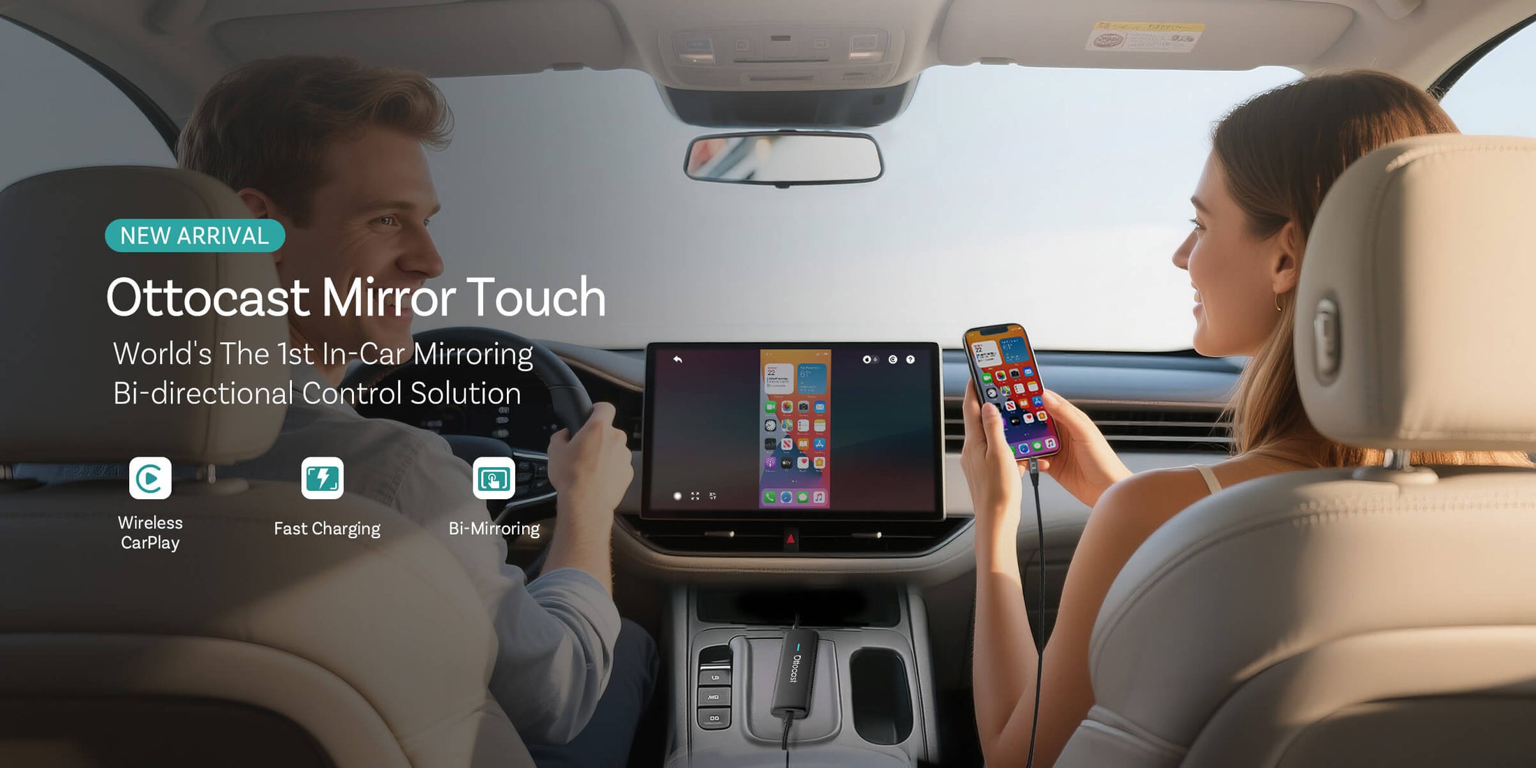 Erleben Sie Live-TV unterwegs mit dem Ottocast Wireless CarPlay Adapter